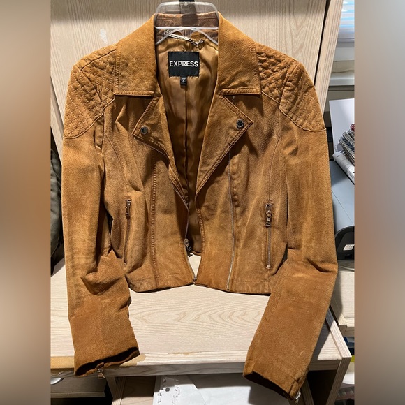 Express | Jackets & Coats | Express Tan Suede Jacket | Poshmark